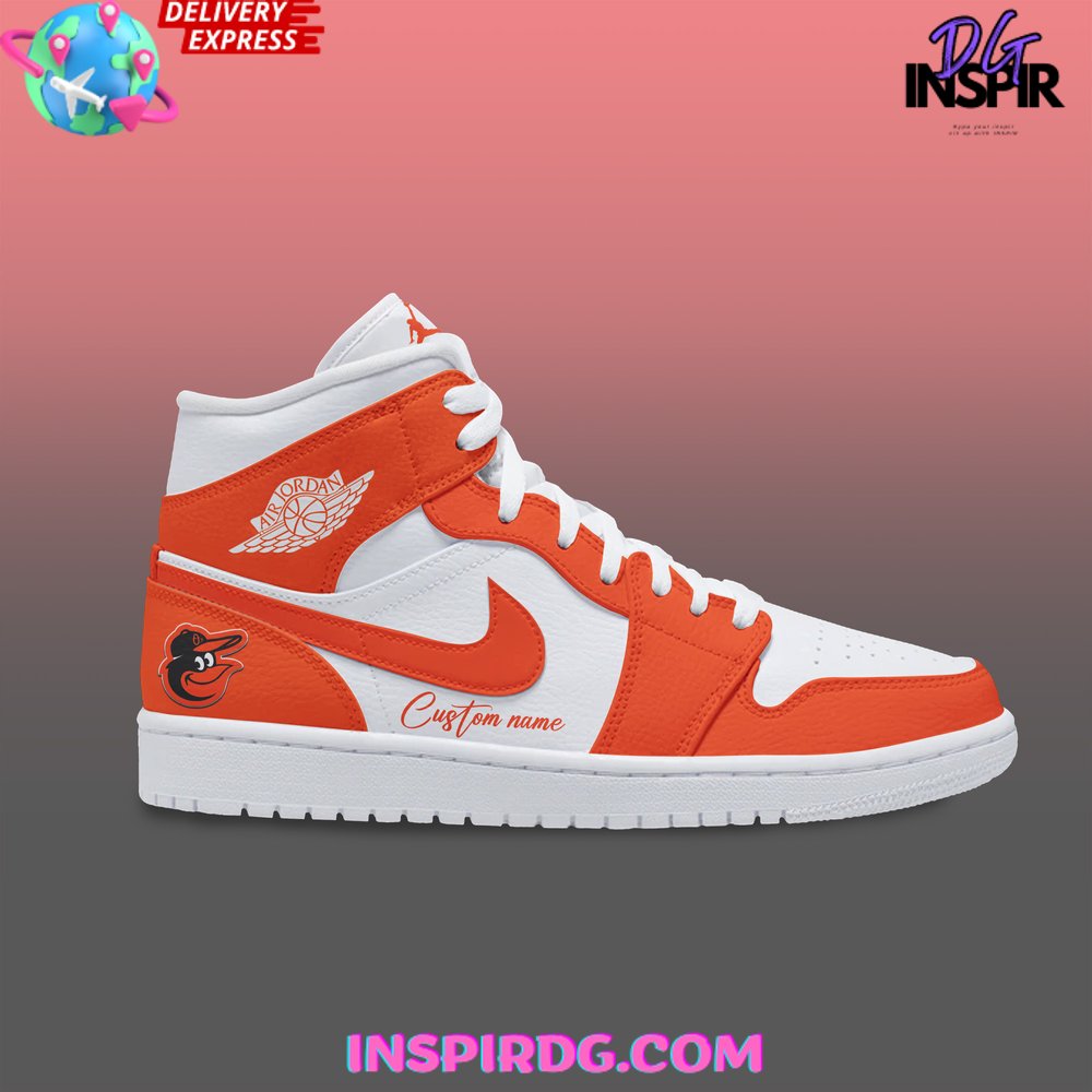 Baltimore Oriole x Nike Custom Name Air Jordan 1 - InspirDG