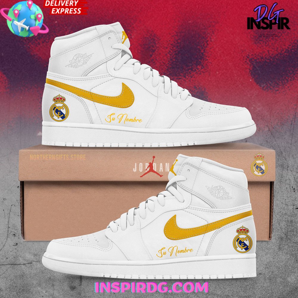 Real Madrid CF x Nike Custom Name Air Jordan 1 - InspirDG