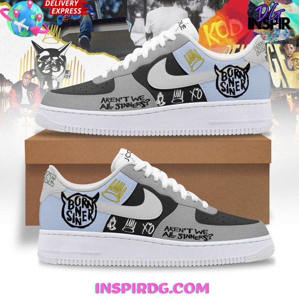 J Cole Born Sinner Limited Edition Air Force 1 - InspirDG