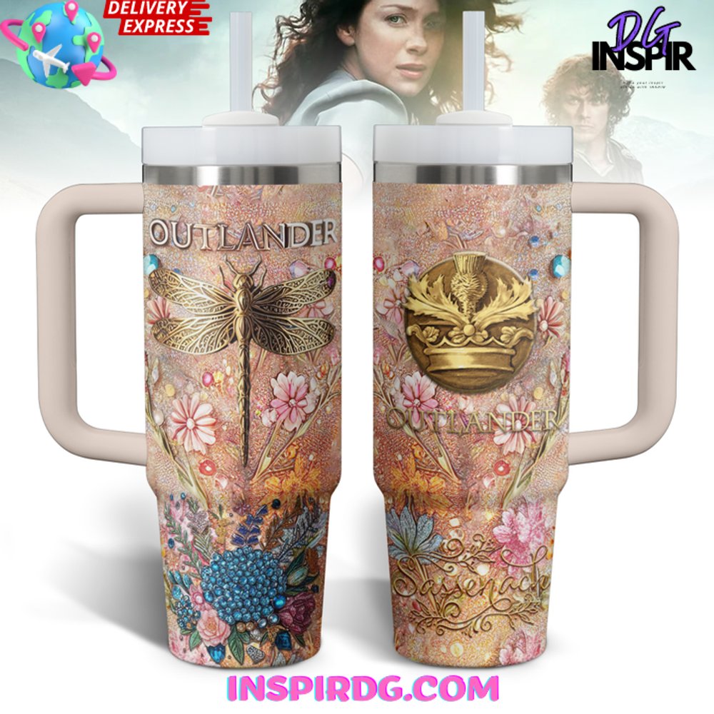 Outlander Flower Stanley Tumbler Cup - InspirDG